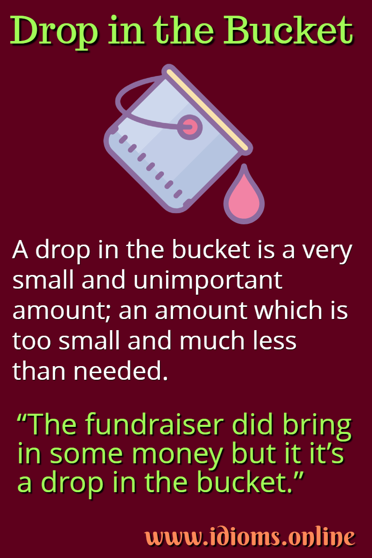 Drop in the Bucket | Idioms Online