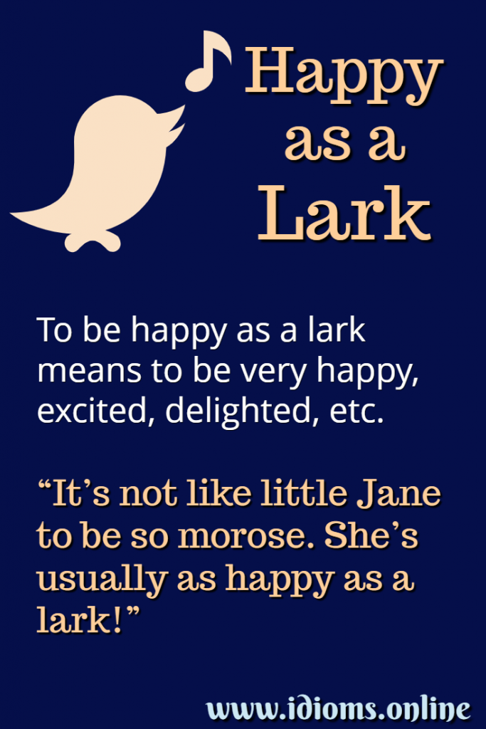 Happy as a Lark | Idioms Online