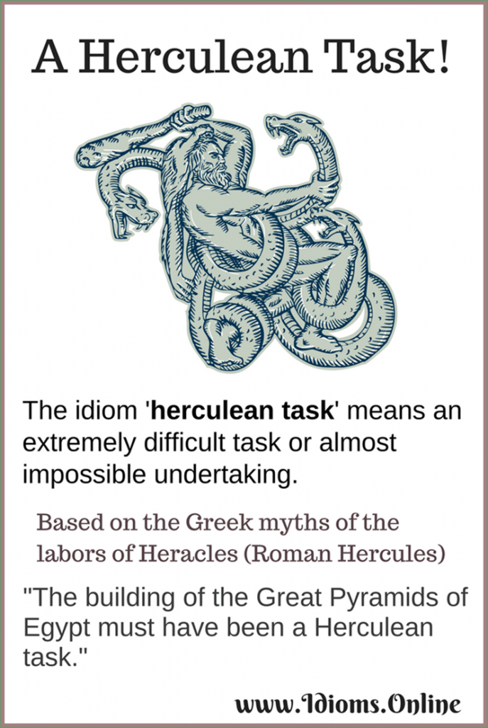 Herculean Task Idioms Online