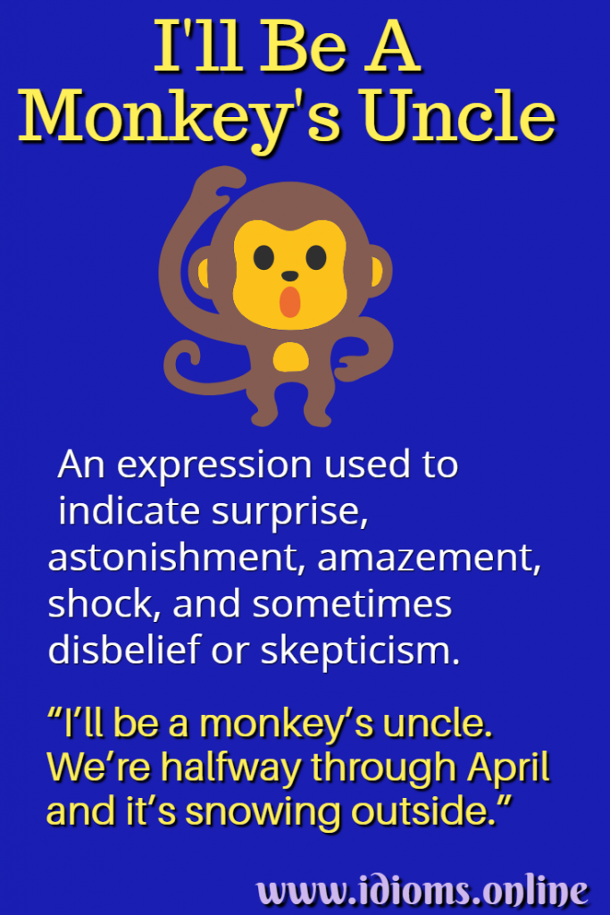 I’ll Be A Monkey’s Uncle | Idioms Online
