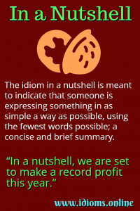 In a Nutshell | Idioms Online