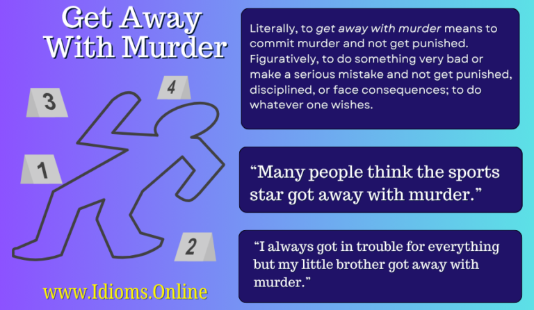 Get Away with Murder | Idioms Online