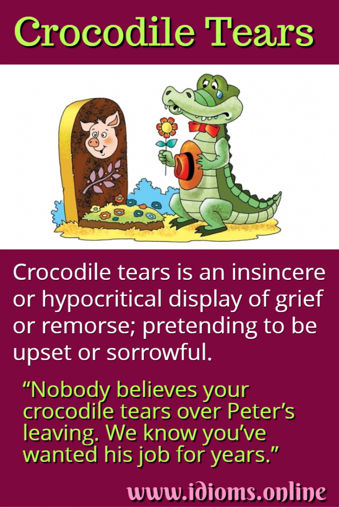 Crocodile Tears Idioms Online
