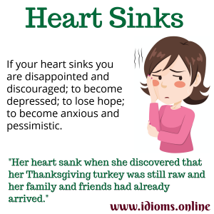My Heart Sank | One’s Heart Sinks | Idioms Online