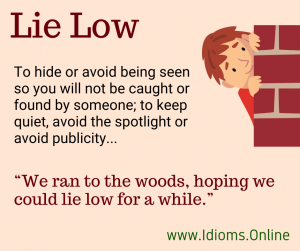 Lie Low | Idioms Online
