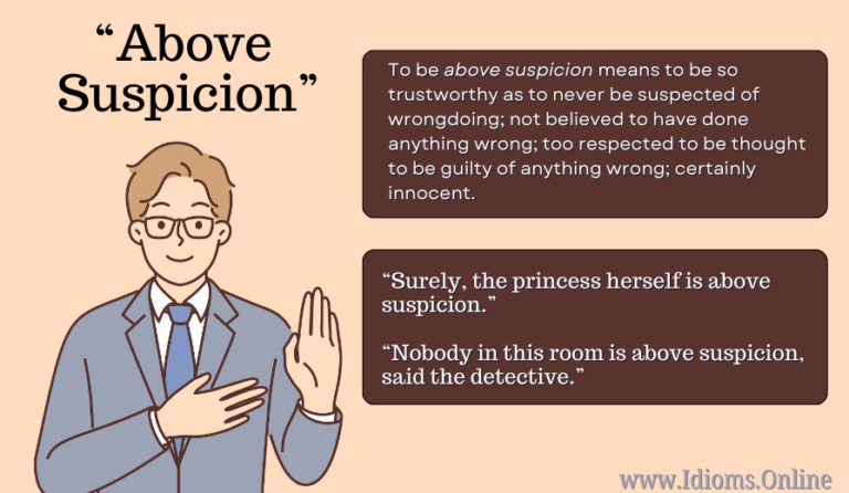Above Suspicion | Idioms Online