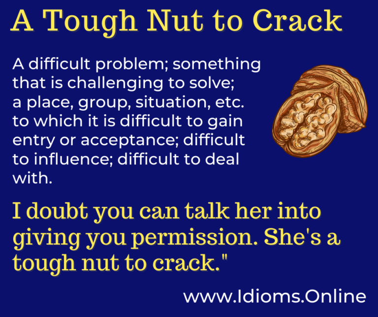 Tough Nut to Crack, a | Idioms Online