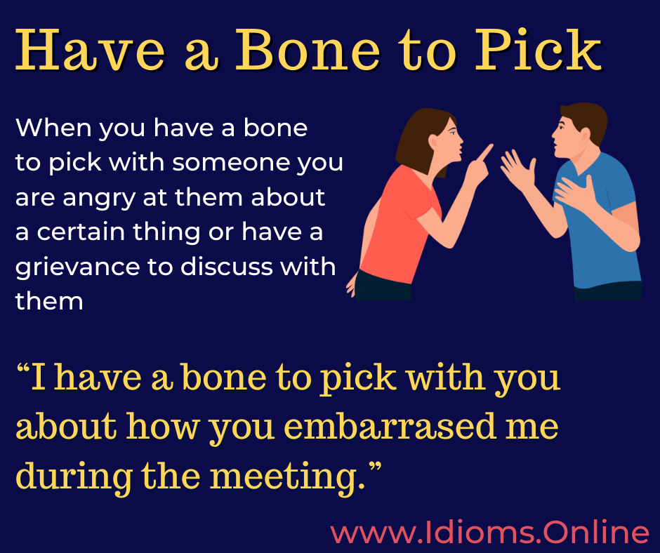 Have a Bone To Pick | Idioms Online